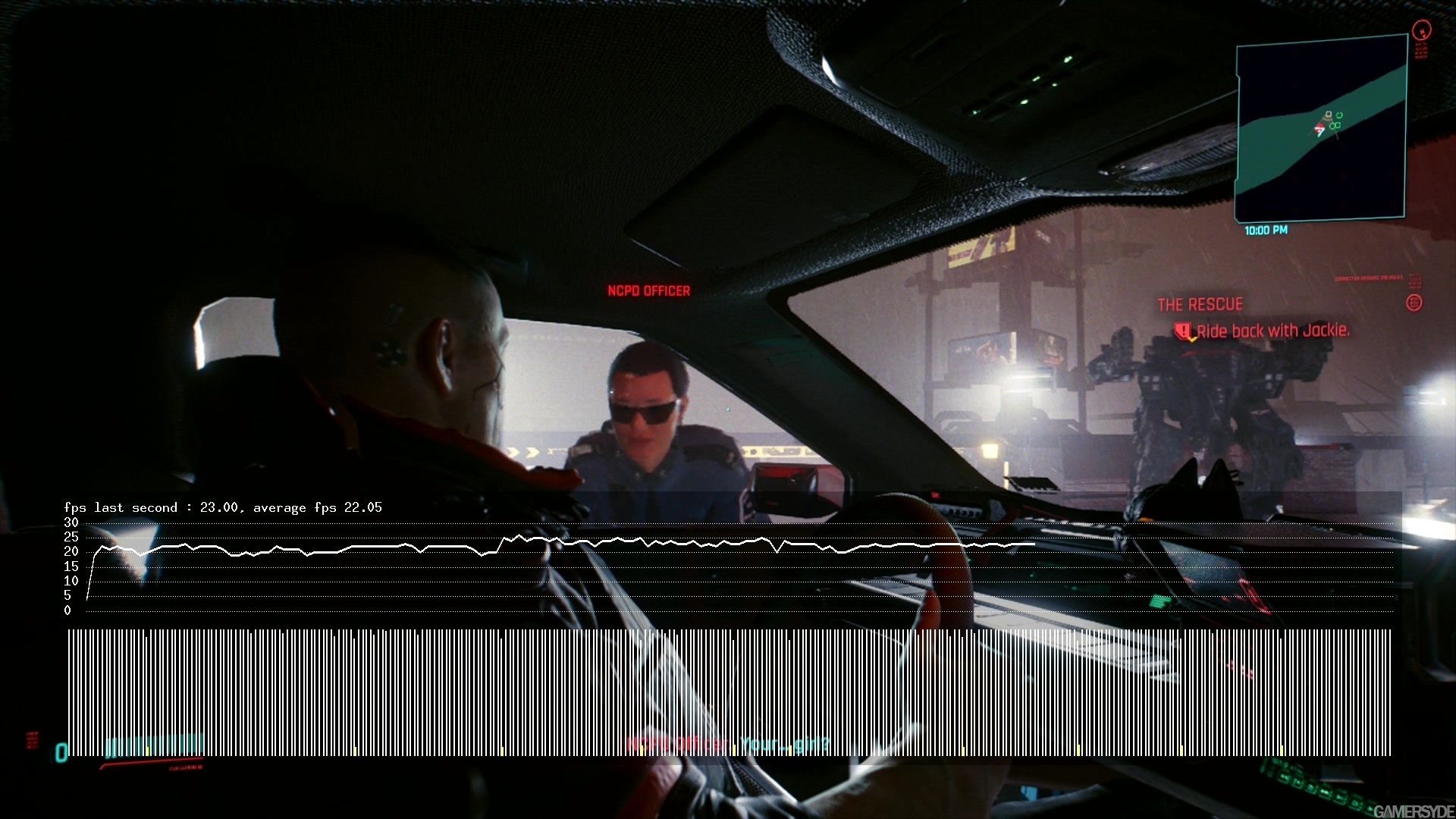 Cyberpunk 2077 - FPS analysis #1 (Base Xbox One) - High quality stream ...